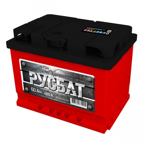 Купить Автомобильный аккумулятор Rusbat 6CT-60VL 480A 12V в Узбекистане ...