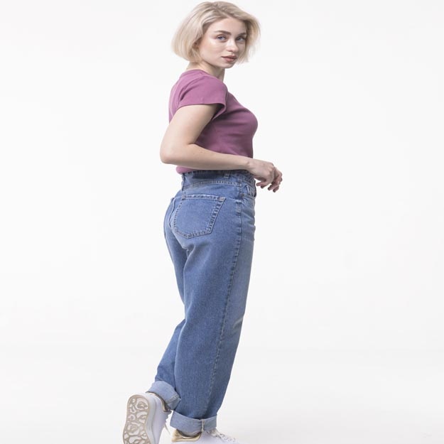 Аёллар жинси шимлари Rumino Jeans, Wide Leg, кенг оёқли, пахмоқли ...